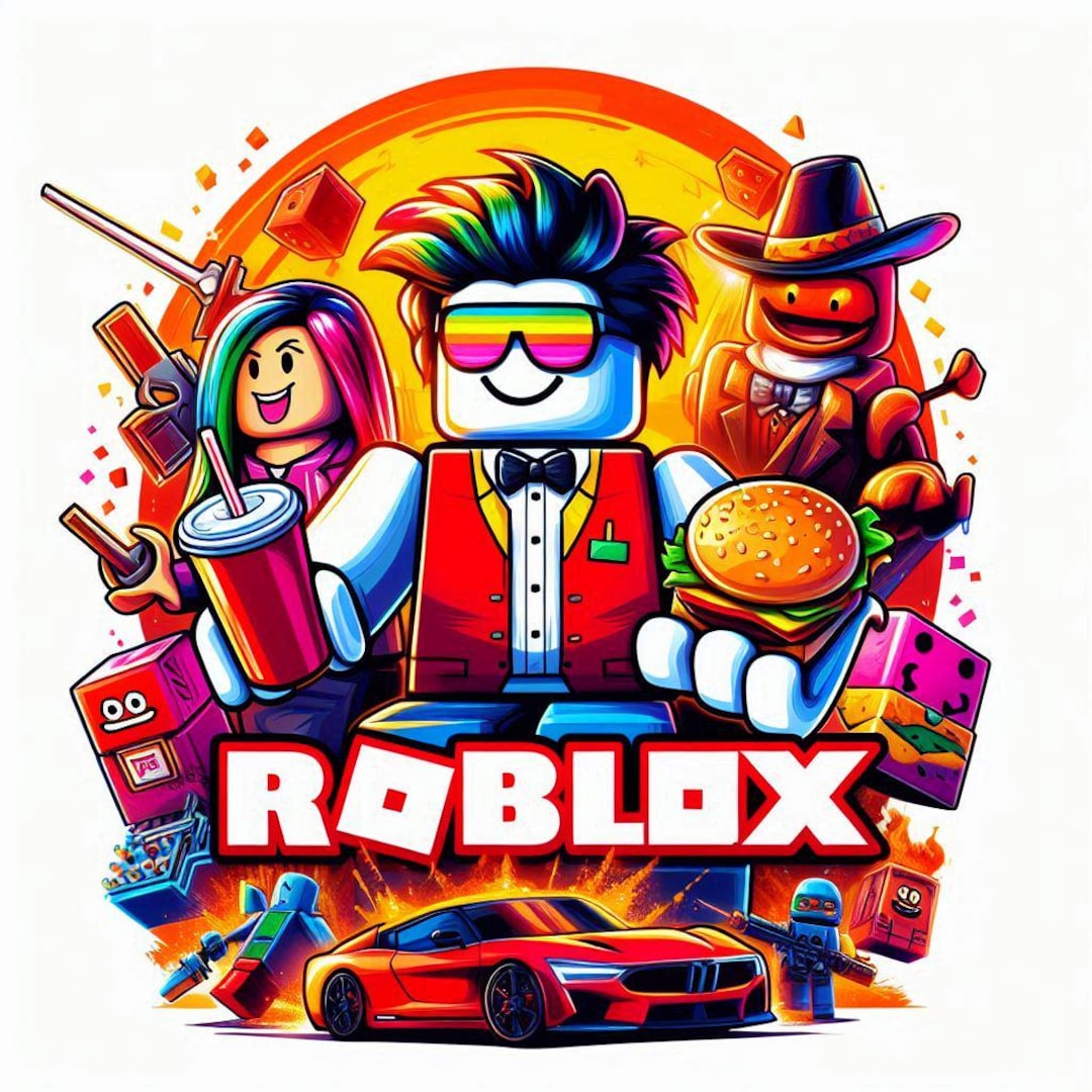 Roblox PNG Roblox DTF T-shirt Design 300 DPI Digital Art for Posters ...