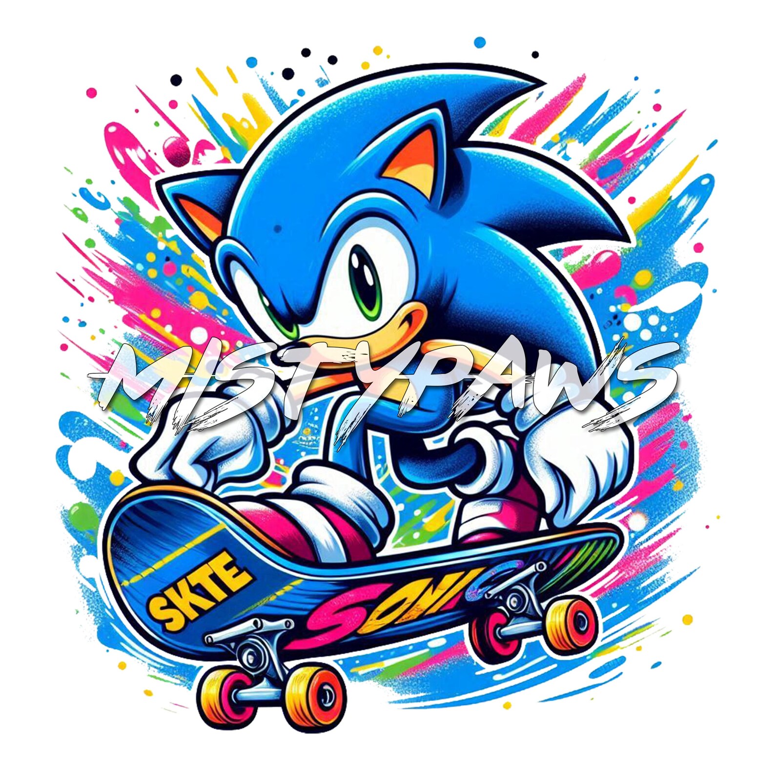 Sonic PNG Sonic DTF T-shirt Design 300 DPI Digital Art for Posters ...