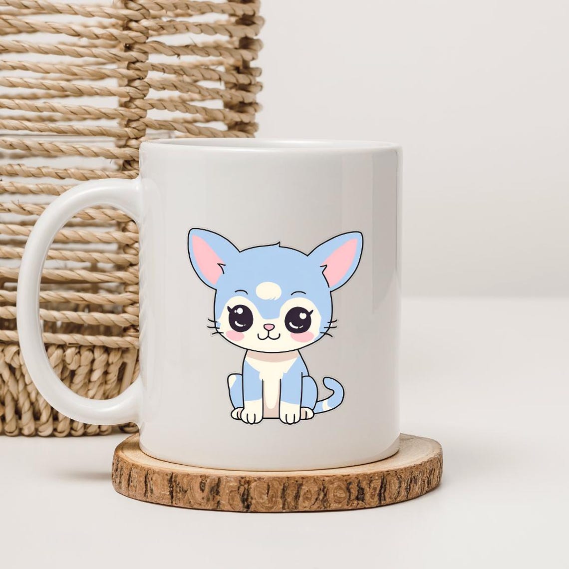 Cute Chibi Cat Stickers – Kawaii Cartoon Cats PNG Bundle - Etsy