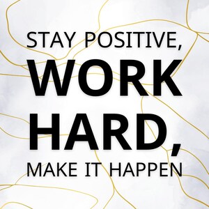 Motivational Wall Art Set – Dream Big, Work Hard & Stay Positive ...