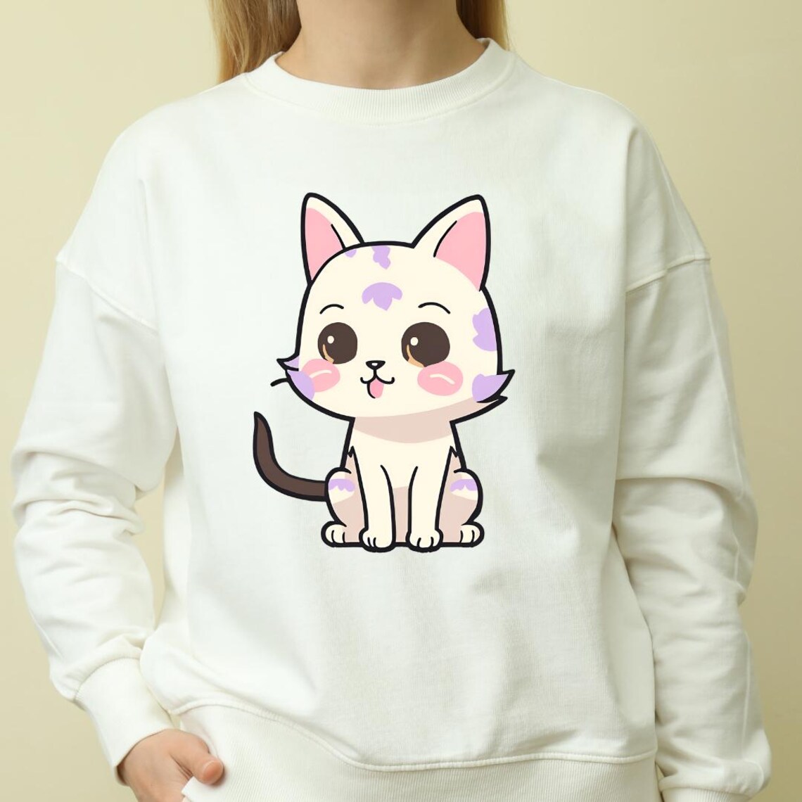 Cute Chibi Cat Stickers – Kawaii Cartoon Cats PNG Bundle - Etsy