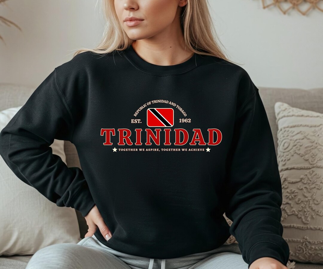 Trinidad and Tobago Crewneck Sweatshirt – Port of Spain Flag Pullover ...