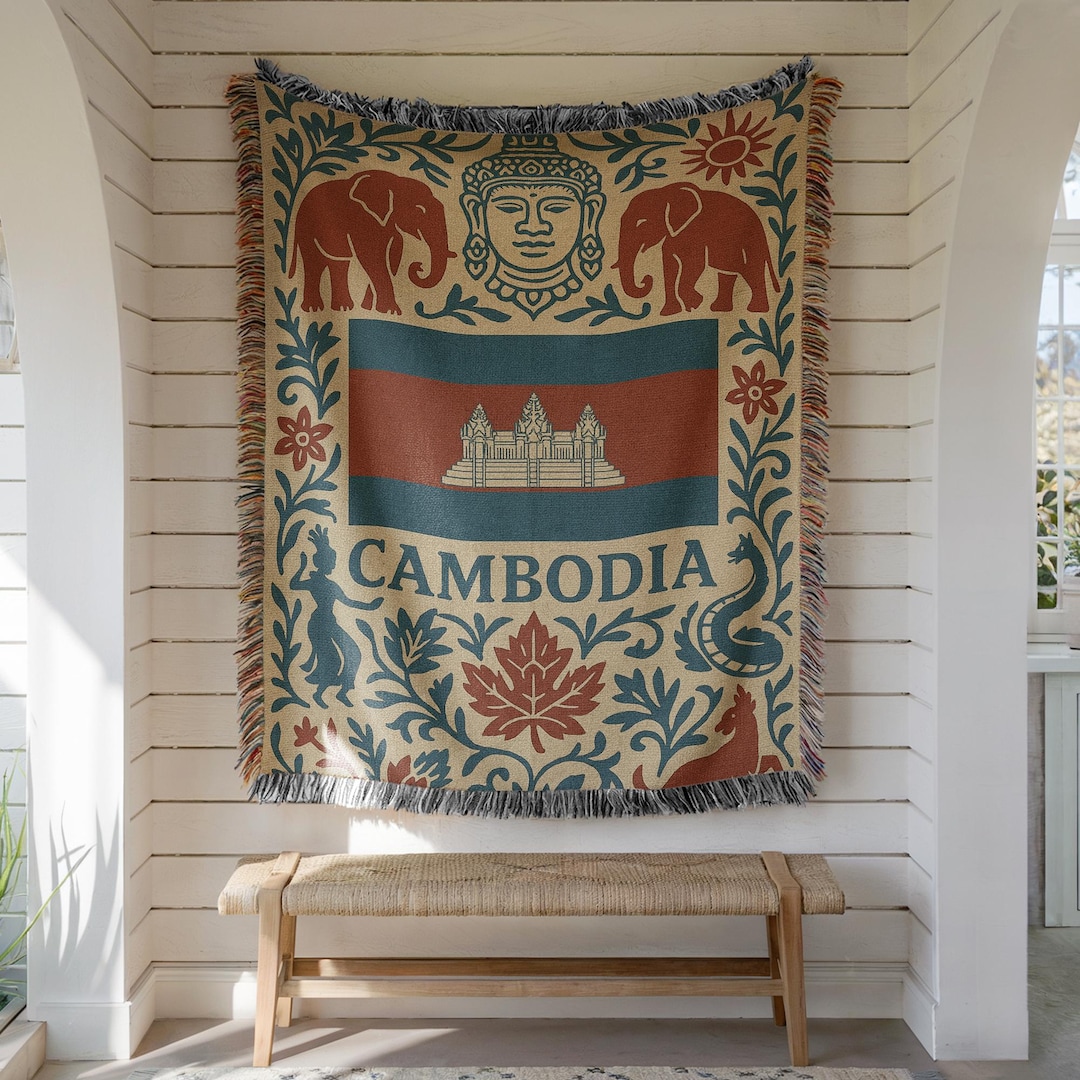 Cambodia Woven Blanket – Khmer Heritage Home Decor Gift - Etsy