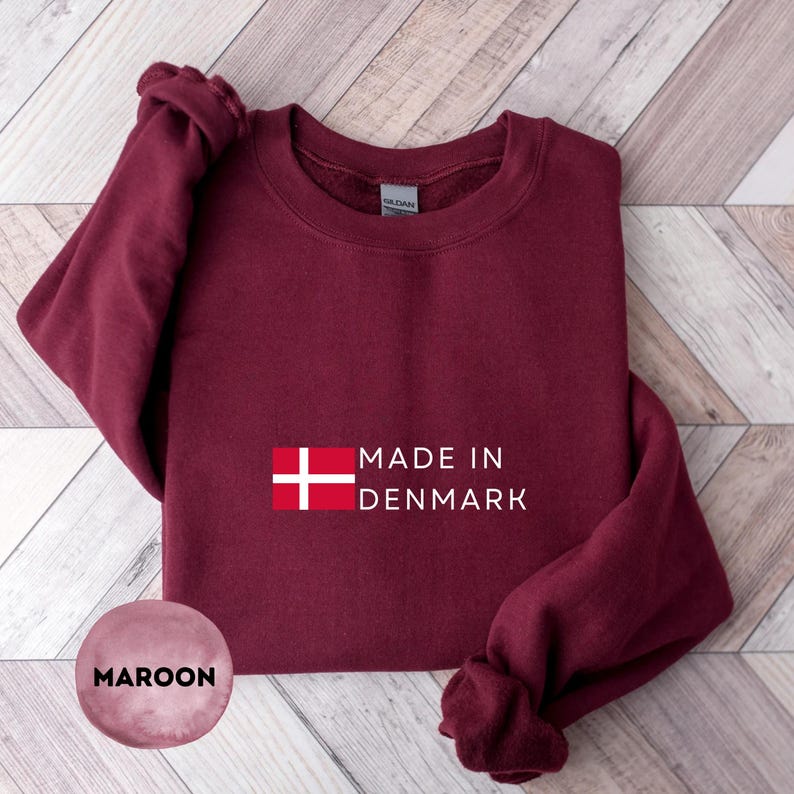 Denmark Crewneck Sweatshirt – Denmark Flag Pullover, Danmark Pride ...