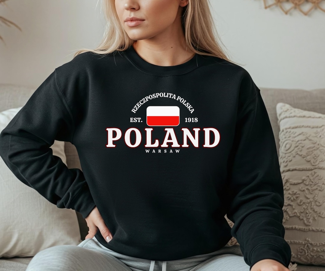 Poland Crewneck Sweatshirt – Polska Flag Pullover, Polish Pride Apparel ...
