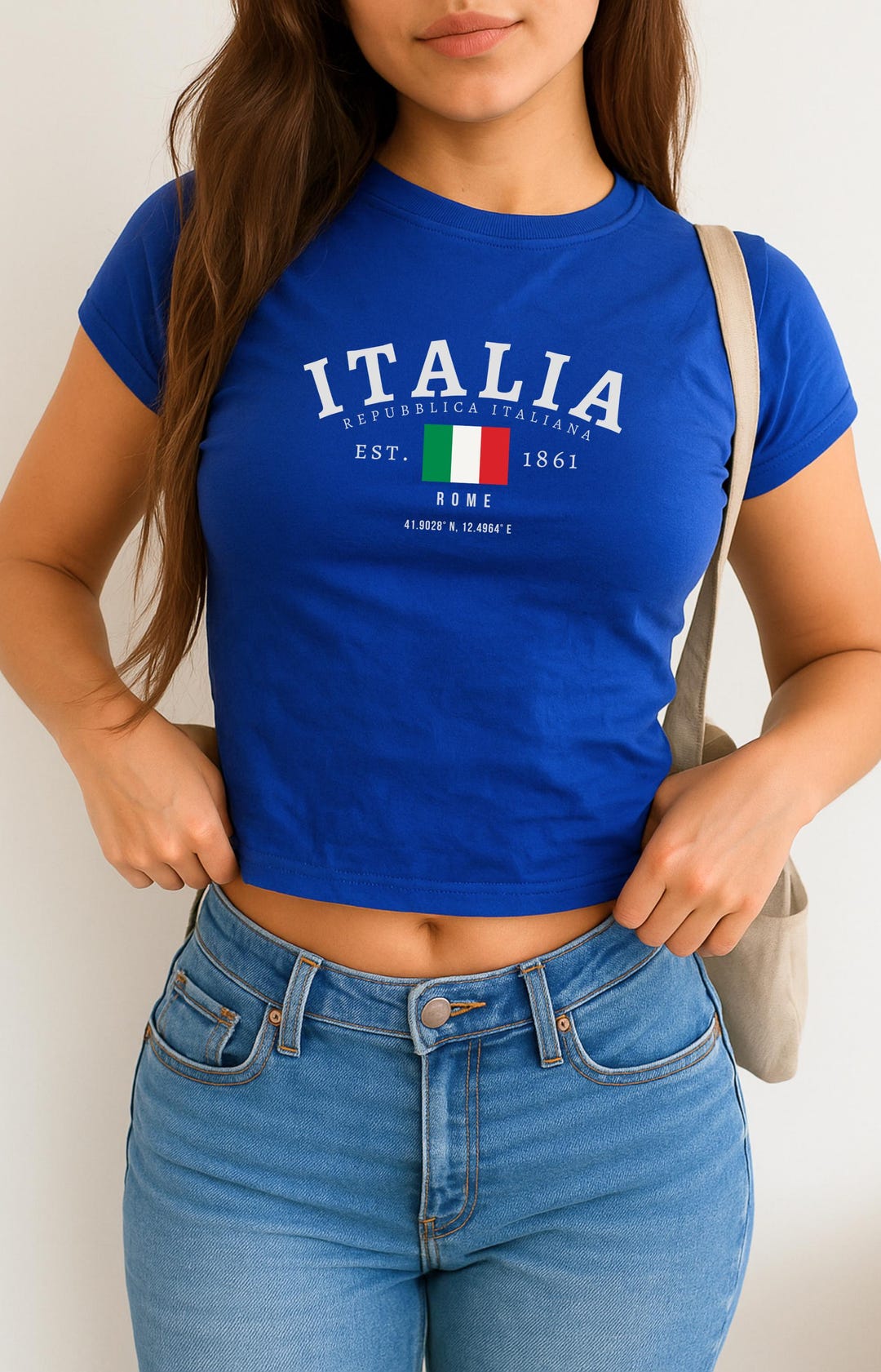 Italy Baby Tee, Italia Y2K Crop Top, Vintage Rome Flag Shirt ...