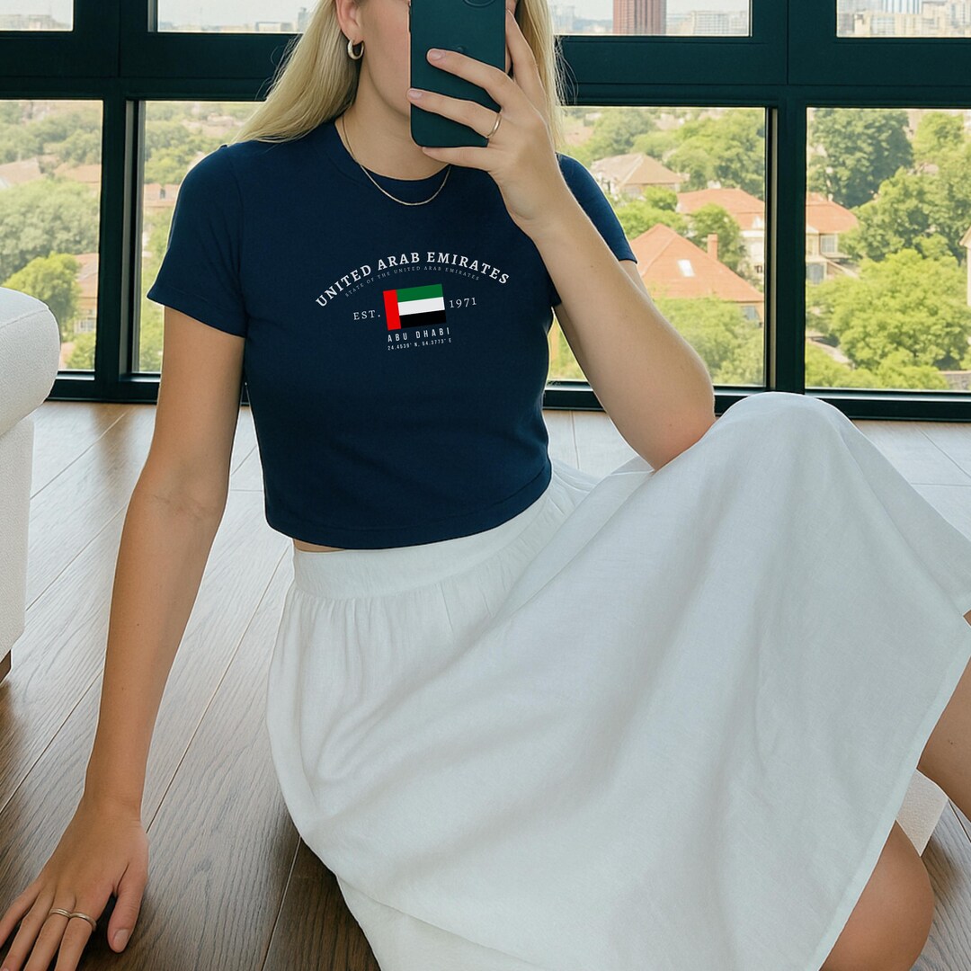 UAE Baby Tee, Al Imarat Y2K Crop Top, Emirates Flag Shirt, Dubai ...