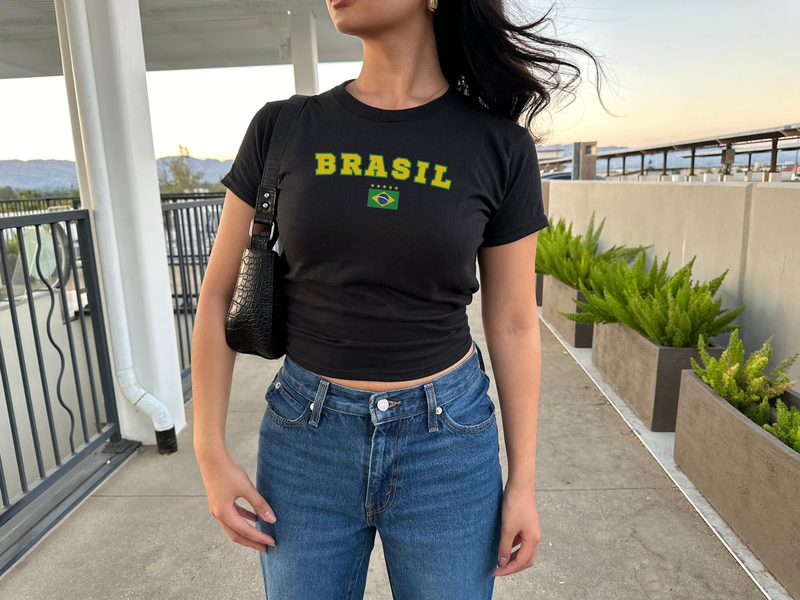 Brasil Women's Baby Tee, Brasil Y2K T-shirt, Brasil, Brasil Crop Tee ...