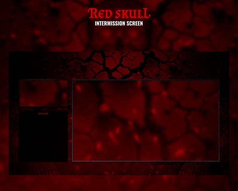 Animated Horror Twitch Overlay – Red Skull Spooky Stream Design - Etsy