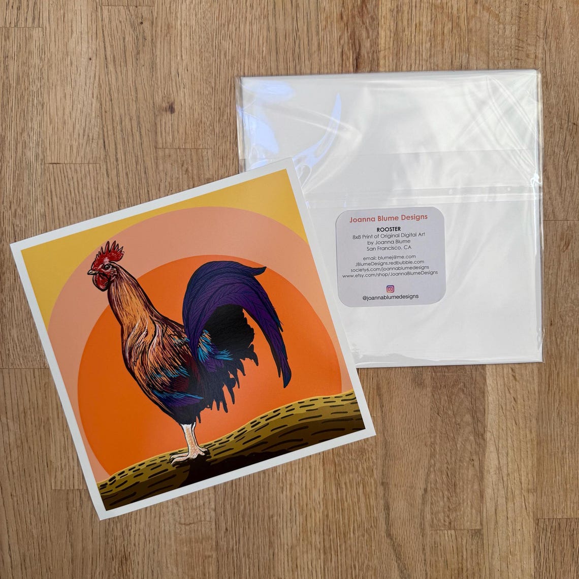 Rooster, 8x8 Filipino Inspired Digital Art Print of Original Art - Etsy