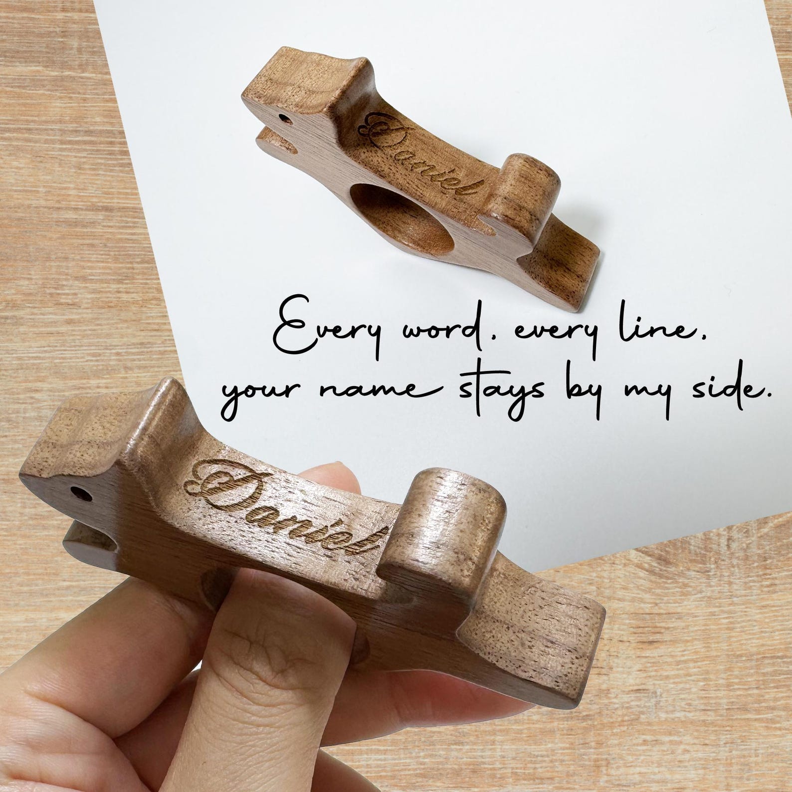Wooden Thumb Book Page Holder | Book Lovers Gift, Personalized Text ...