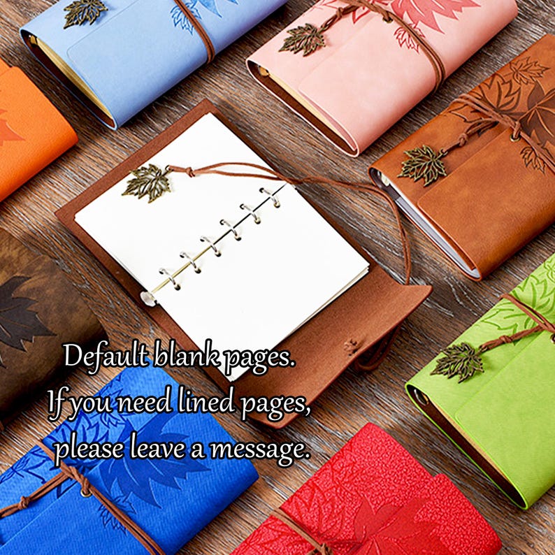Vintage Leather Journal - Refillable Faux Leather Notebook With Strap ...