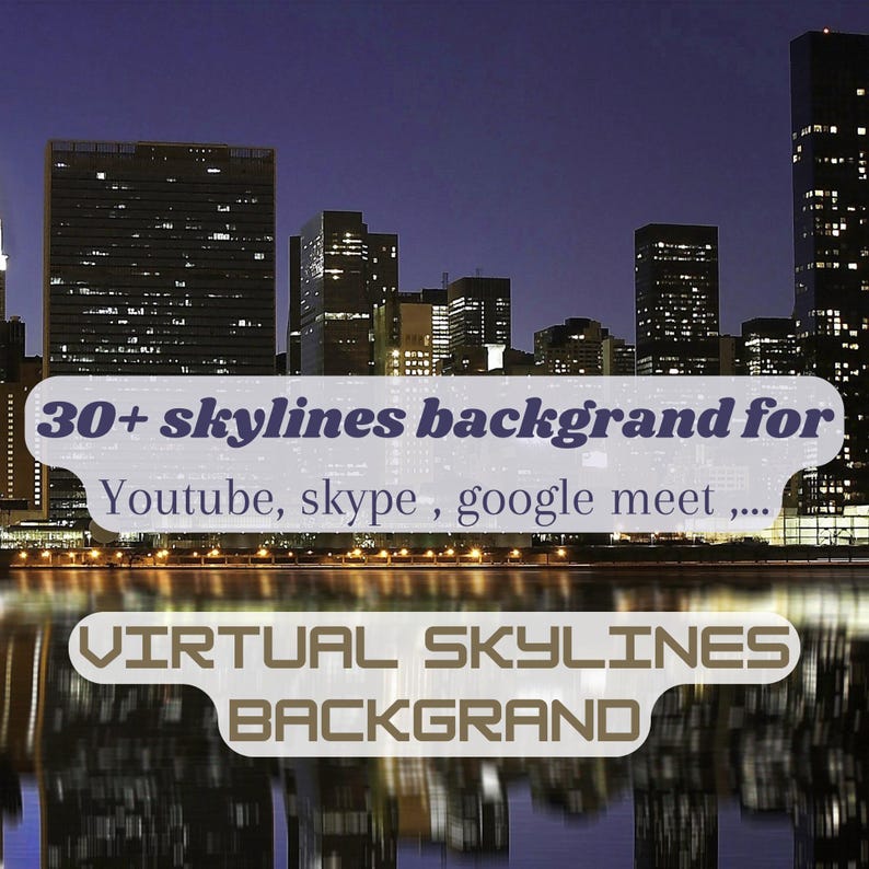 30 Virtual Skyline Backgrounds Digital Cityscapes for Zoom, Wallpaper ...