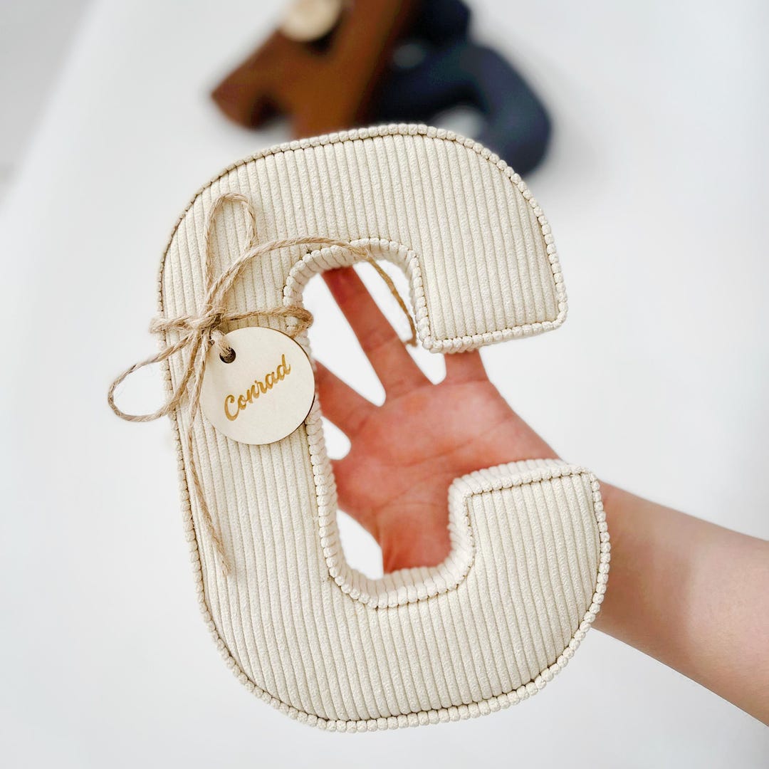 Perfect Alphabet for Kids Room Furniture, Corduroy Fabric Letters for ...