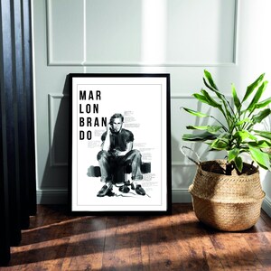 Marlon Brando Digital Drawing: Youthful Hollywood Portrait (digital ...