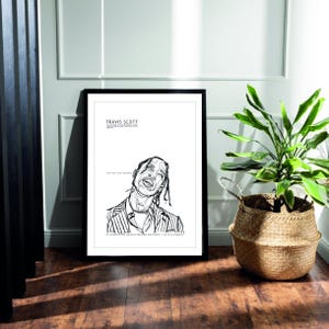 Travis Scott Printable Wall Art, Printable Celebrity Black and White ...