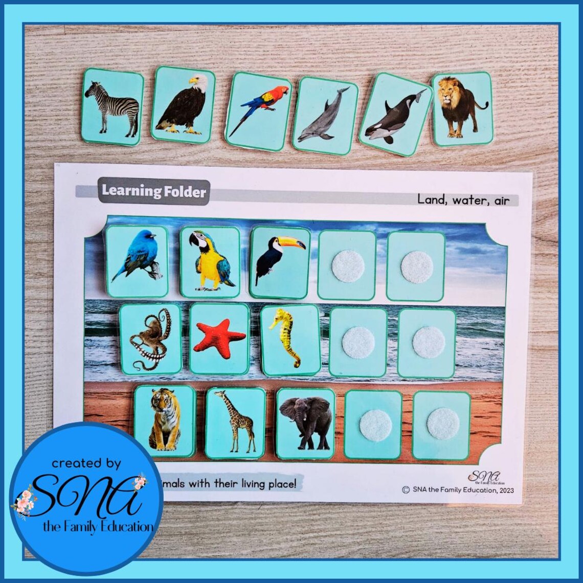 Land Water Air, File Folder Game, Learning Folder, Busy Quiet Book ...