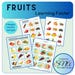 Fruits Matching Game: Toddler Learning File Folder (digital Download ...