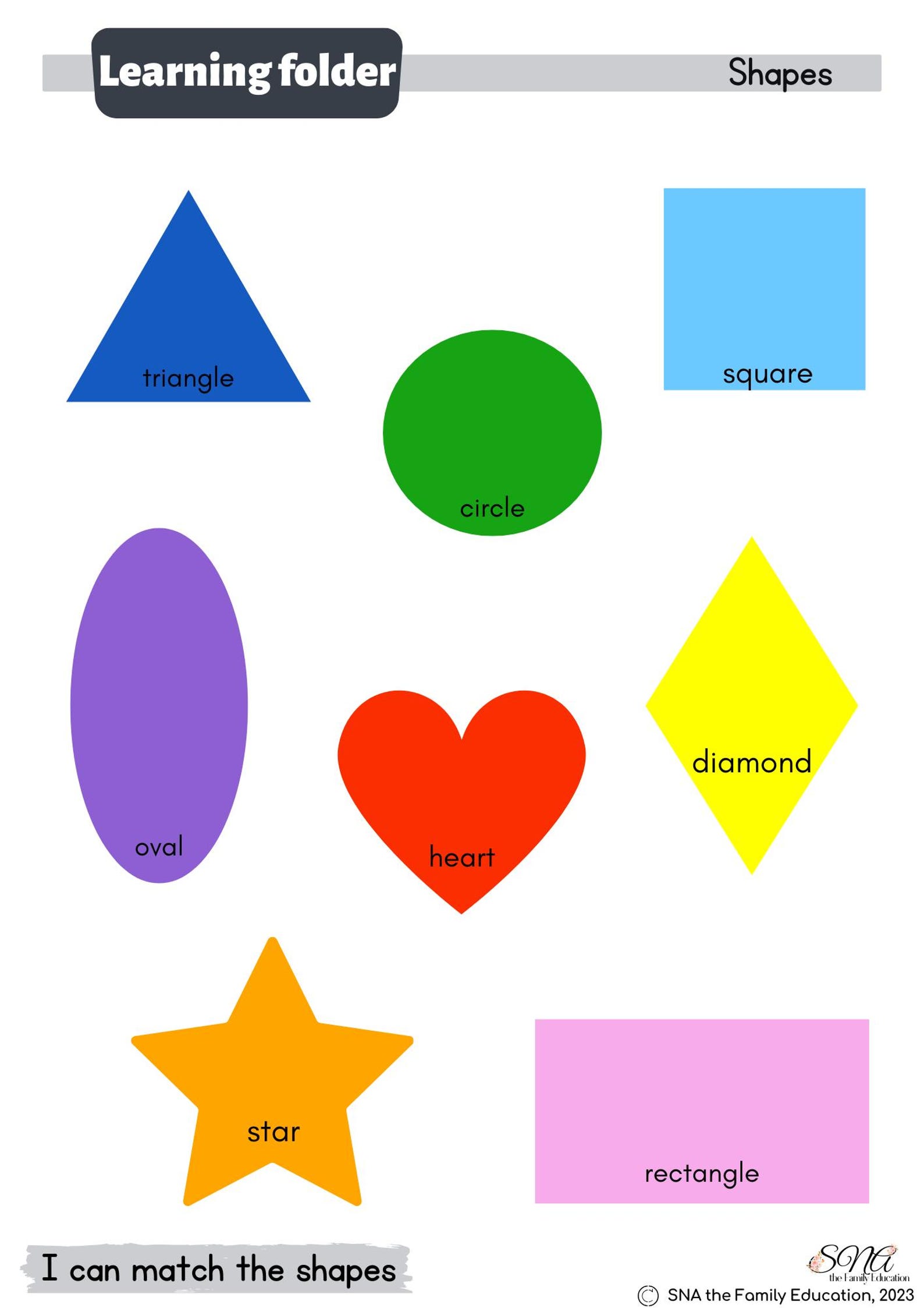 Shapes, File Folder Game, Learning Folder, Busy Quiet Book, Busy Binder ...