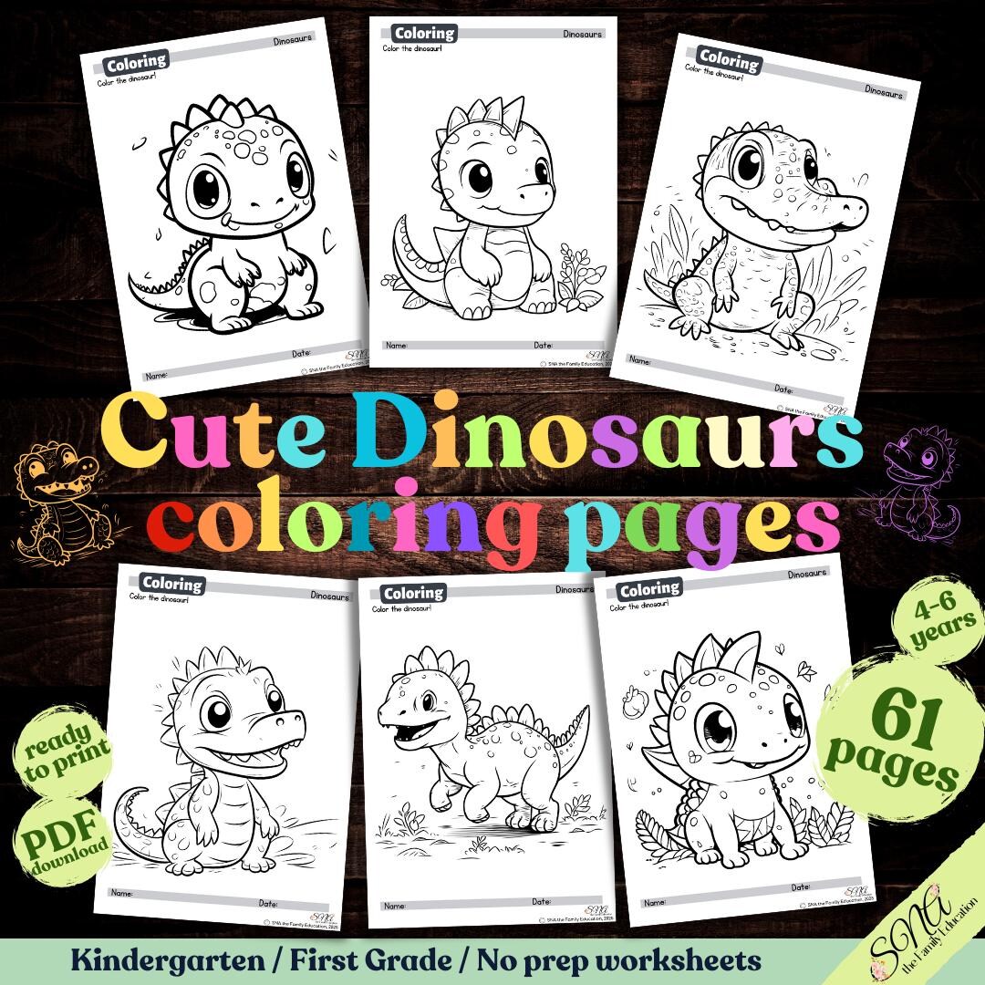 Dinosaurs Coloring Pages Coloring Book Worksheets Activities Games for ...