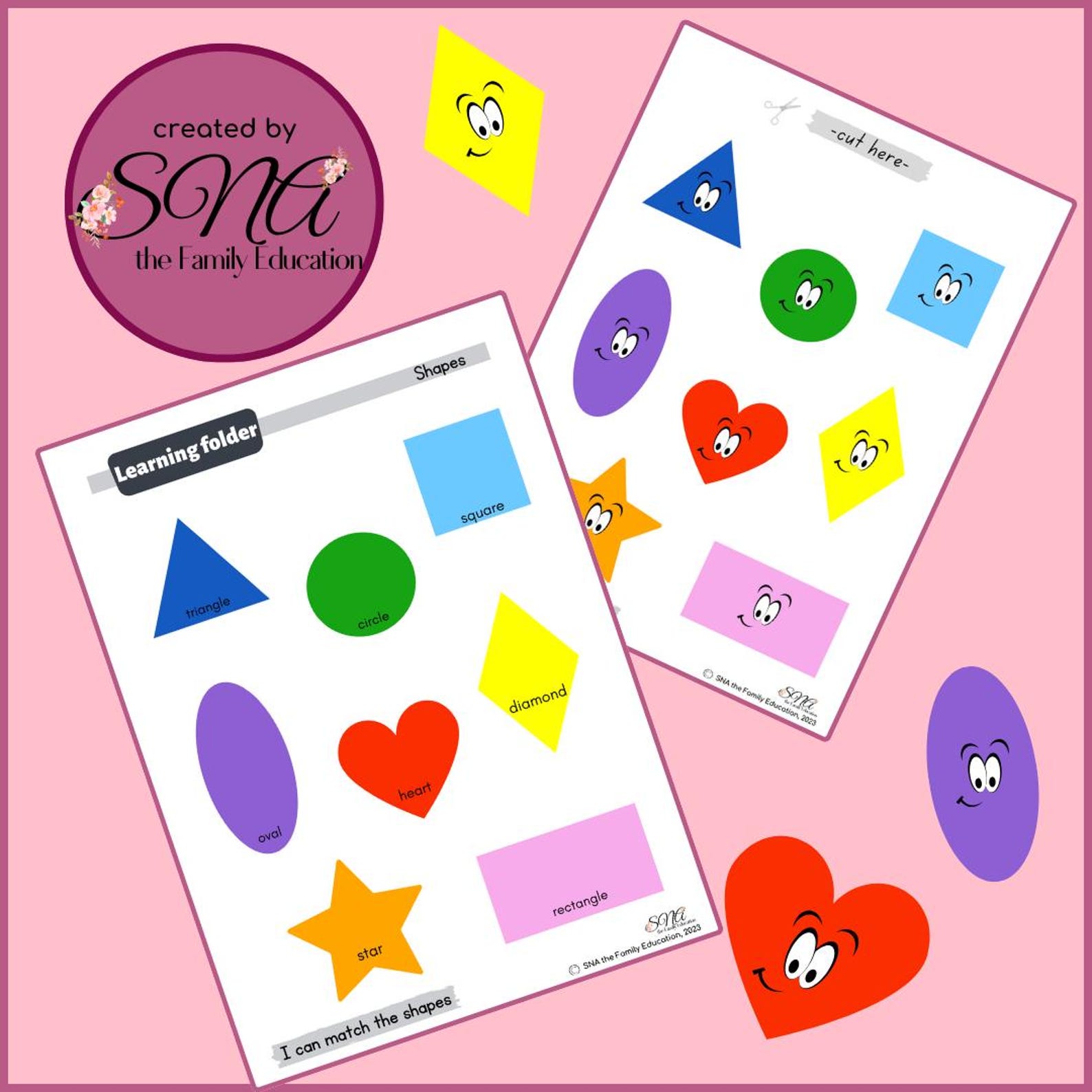 Shapes, File Folder Game, Learning Folder, Busy Quiet Book, Busy Binder ...