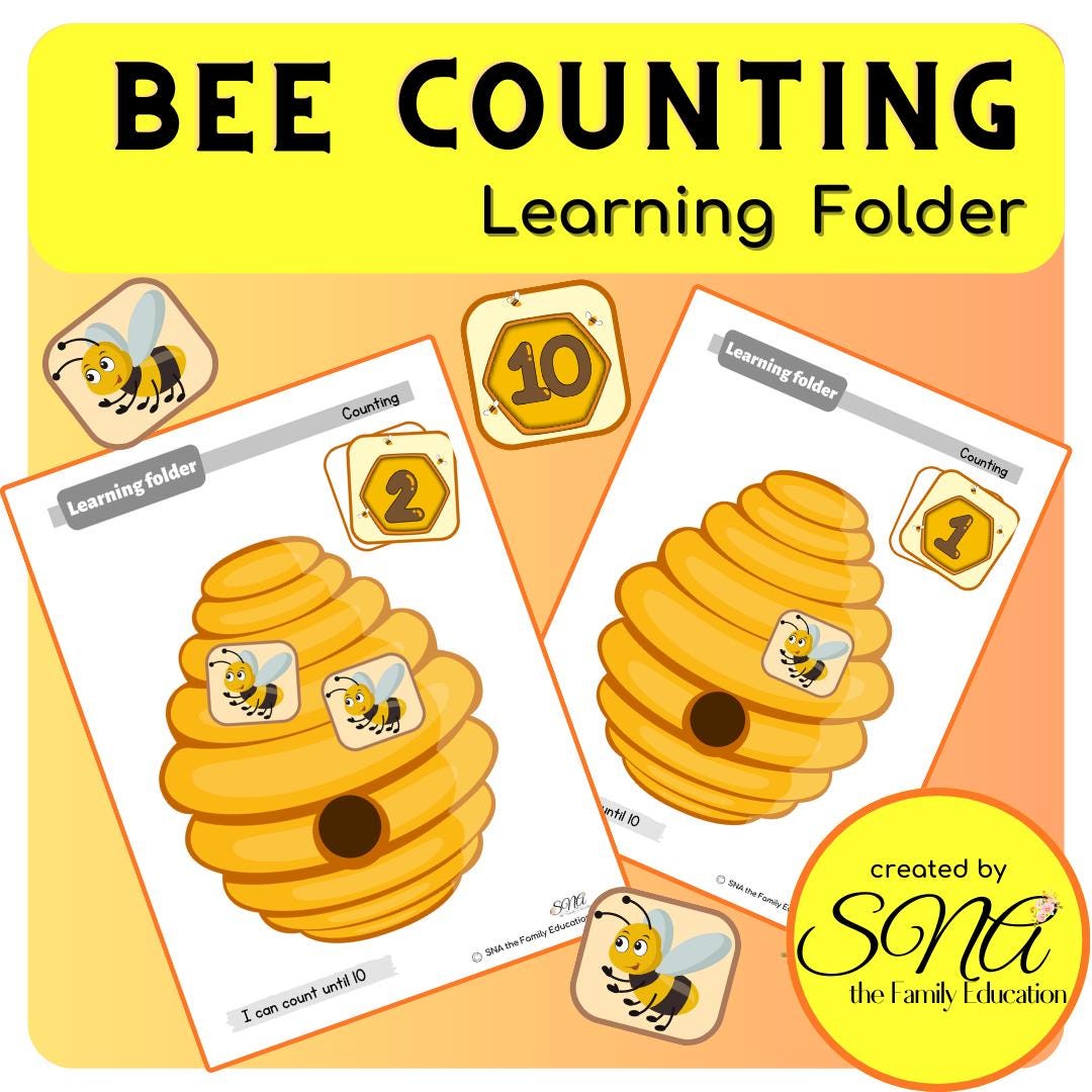 Counting Numbers, File Folder Game, Learning Folder, Busy Quiet Book ...