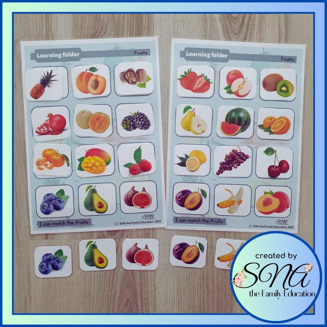 Fruits, File Folder Game, Learning Folder, Busy Quiet Book, Busy Binder ...