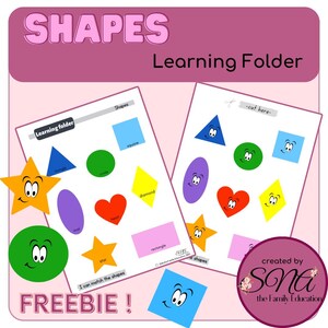Shapes, File Folder Game, Learning Folder, Busy Quiet Book, Busy Binder ...