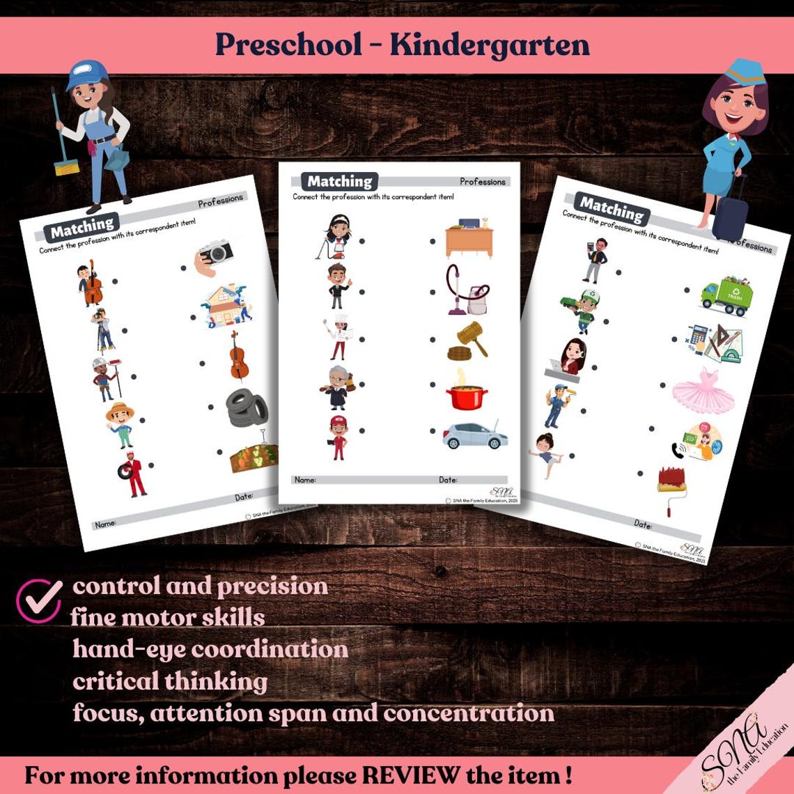 Professions Matching Activity Community Helpers Printables Brain ...