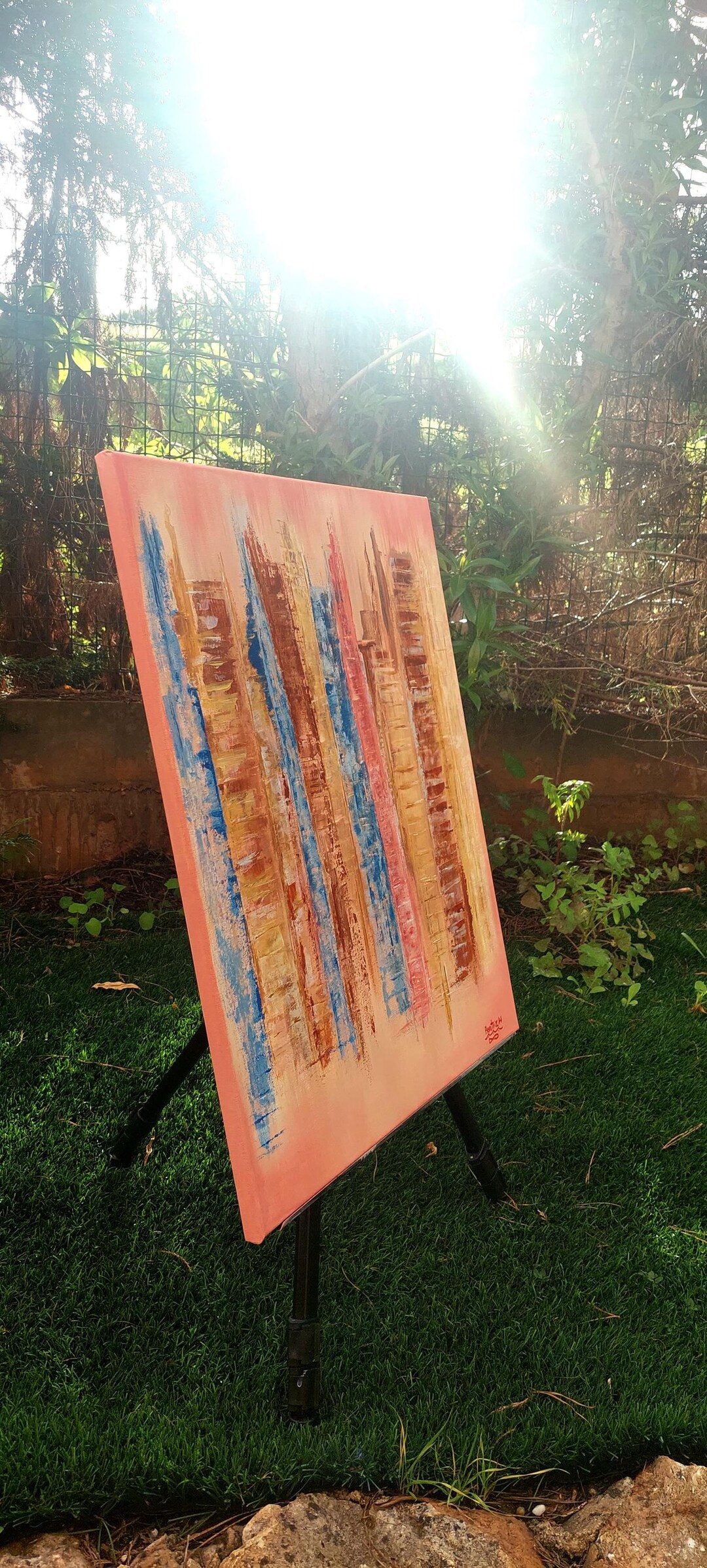 The Coat of Many Colours ~ Isaiah 41:10, Original Abstract Acrylic on ...
