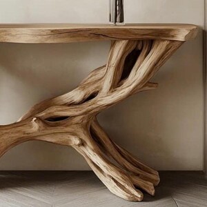 Custom-made Rustic Console Table Solid Wood Entryway Furniture - Etsy