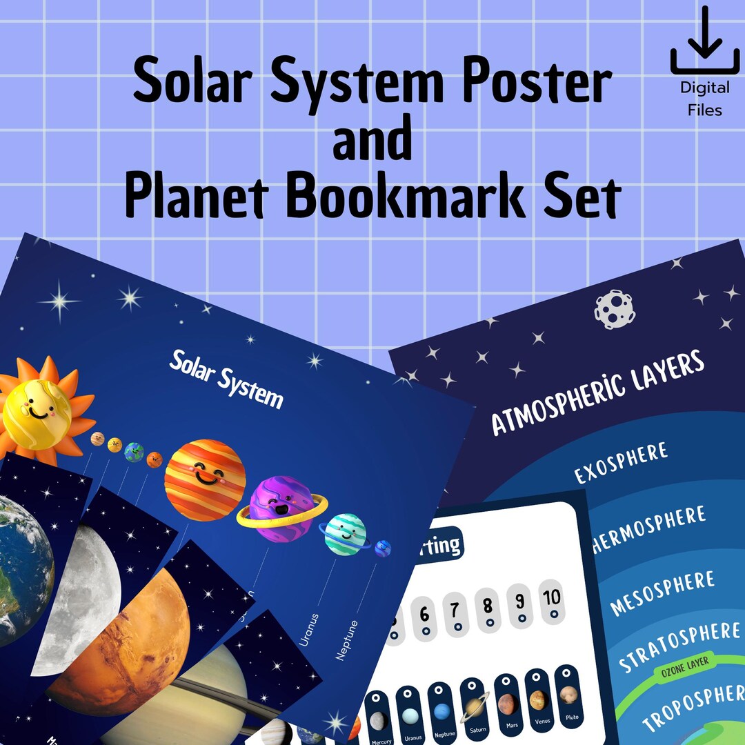 Solar System Poster, Atmosphere Layers Chart, Planets Activity ...