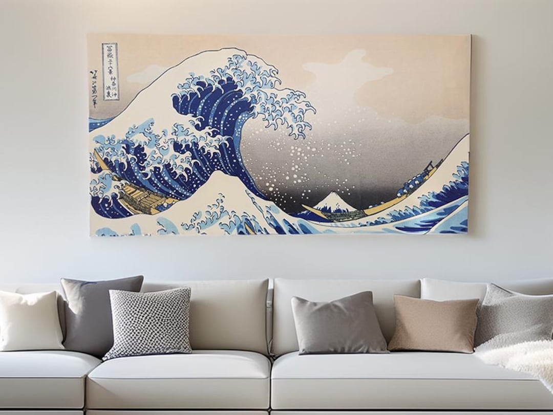 Playable Art With the Great Wave Design, Wall-mounted, Ping Pong Table ...