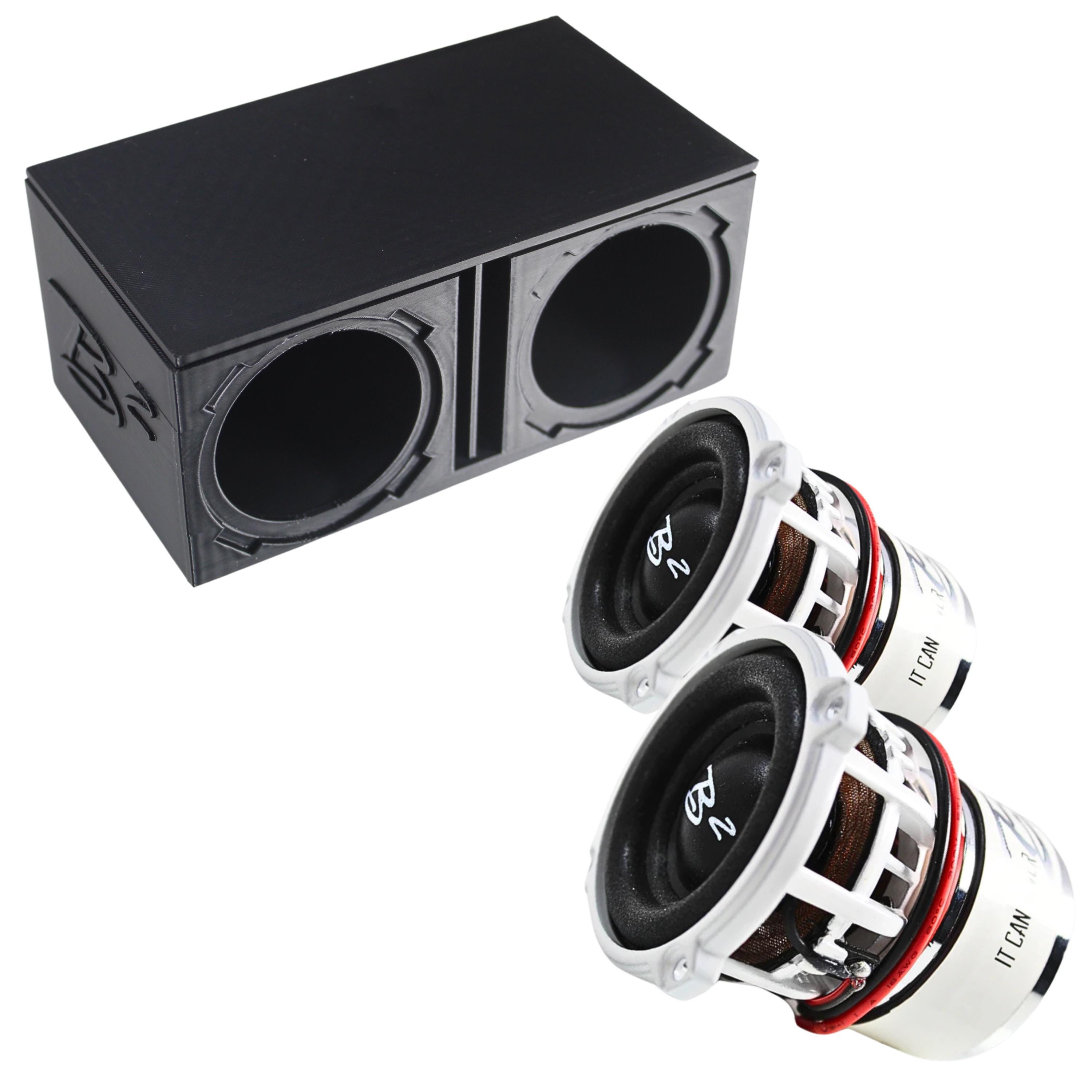 Dual Ported Subwoofer Box Enclosure W/2x B2 Audio Rampage RC2 2" Mini ...
