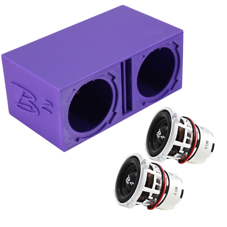 Dual Ported Subwoofer Box Enclosure W/2x B2 Audio Rampage RC2 2" Mini ...