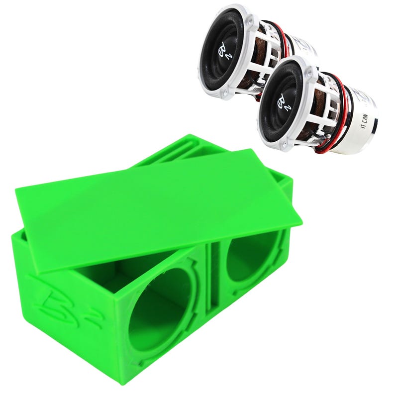 Dual Ported Subwoofer Box Enclosure W/2x B2 Audio Rampage RC2 2" Mini ...