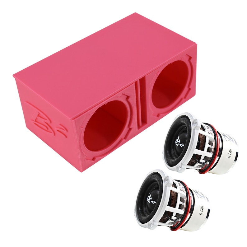 Dual Ported Subwoofer Box Enclosure W/2x B2 Audio Rampage RC2 2" Mini ...