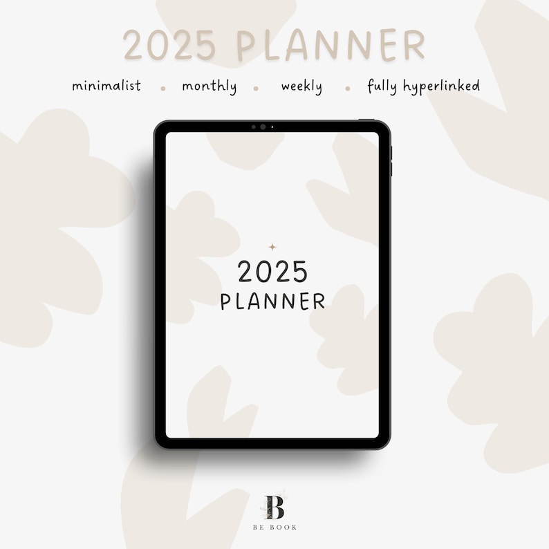2025 Minimalist Digital Planner | Monthly, Weekly, and Note Page - Etsy