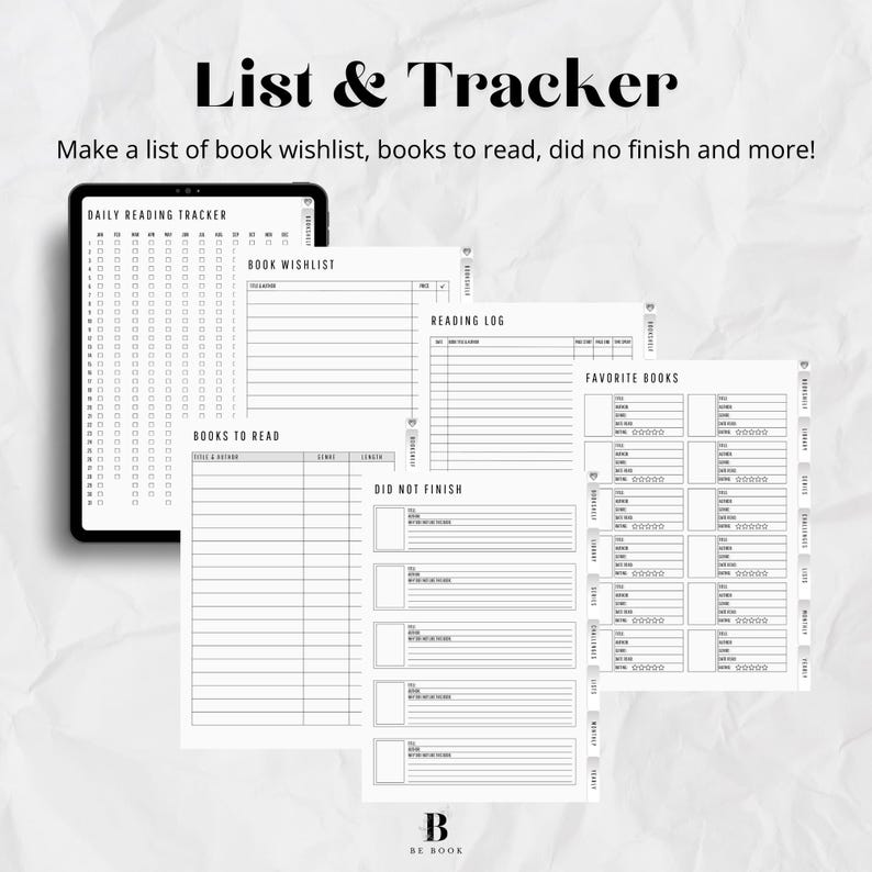 Digital Reading Journal, Reading Log, Reading Planner, iPad & Android ...