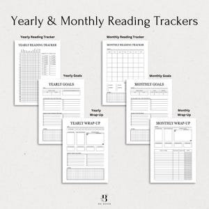Printable Reading Journal: Book Tracker & Planner, Reading Log (A4, A5 ...