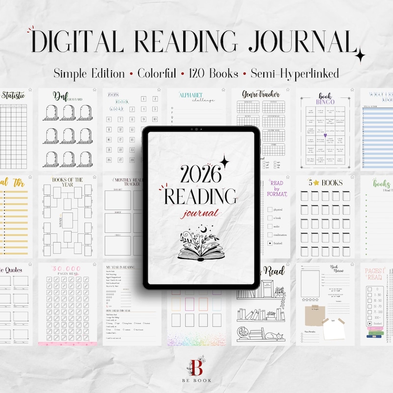 Reading Journal Cover Pdf - Etsy UK
