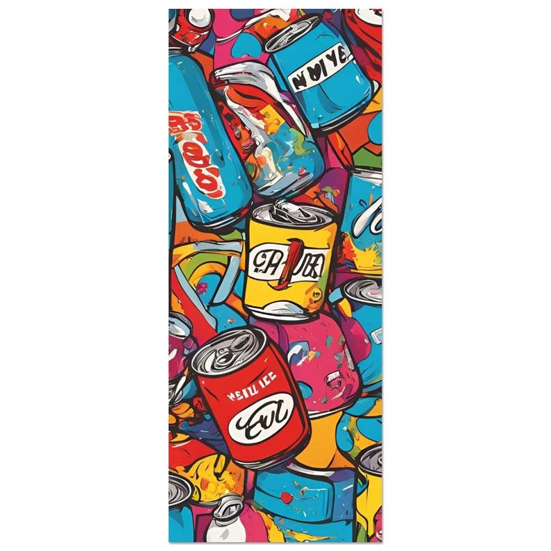 Pop Art Soda Can Poster | Colorful Retro Wall Art - Etsy