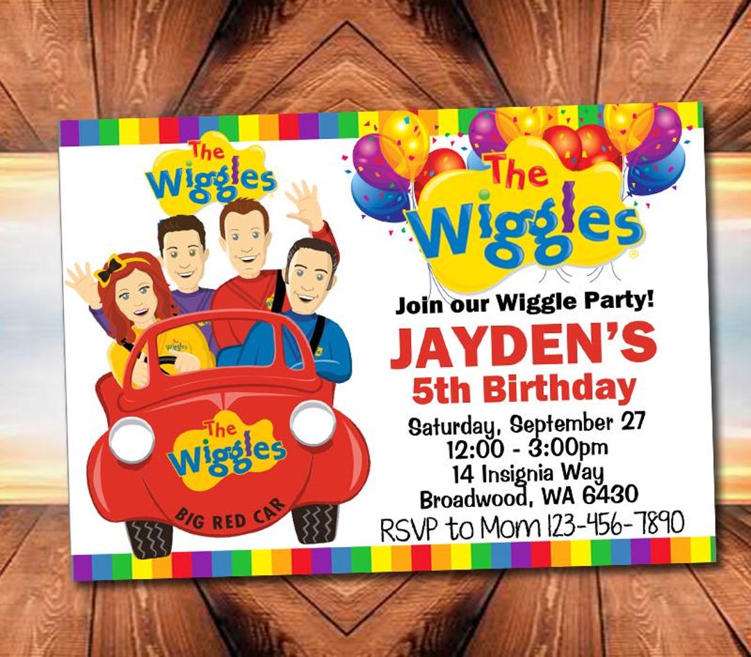 Wiggle Birthday Invitation , Wiggle Party Invitation , Wiggle ...