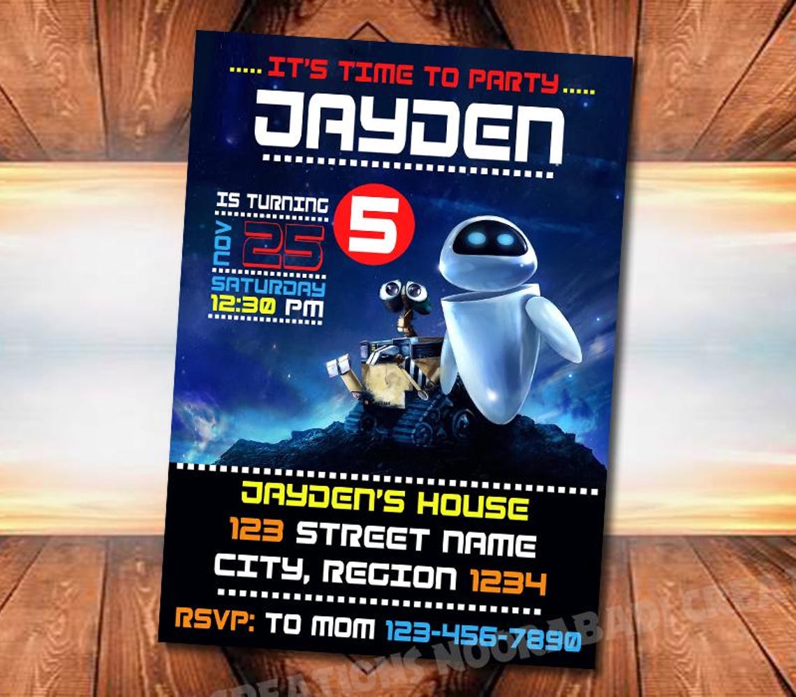 Robot Birthday Invitation, Custom Printable Template - Etsy