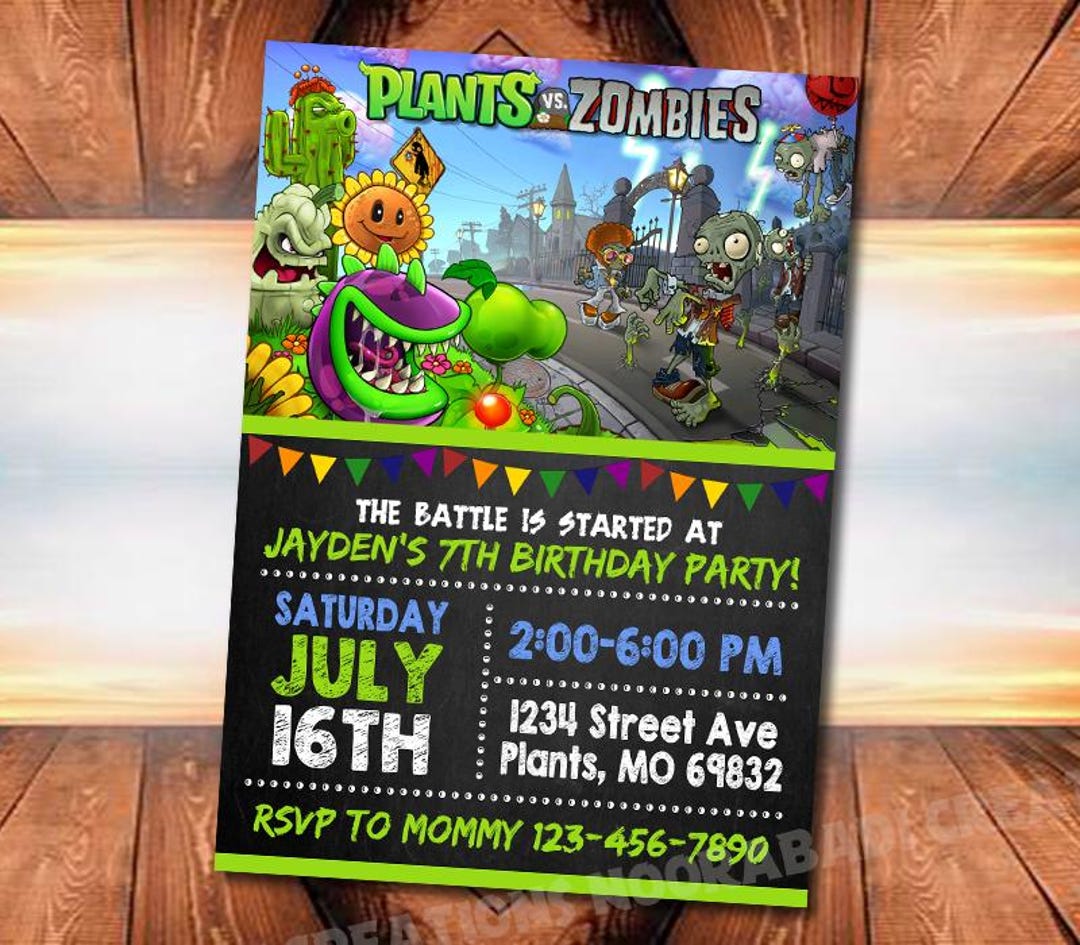 Plants Birthday Invitation , Plants Party Invitation , Plants ...