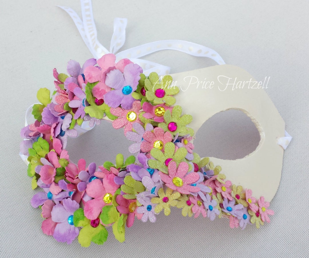 Flower Mask Half Mask of Flowers - Etsy