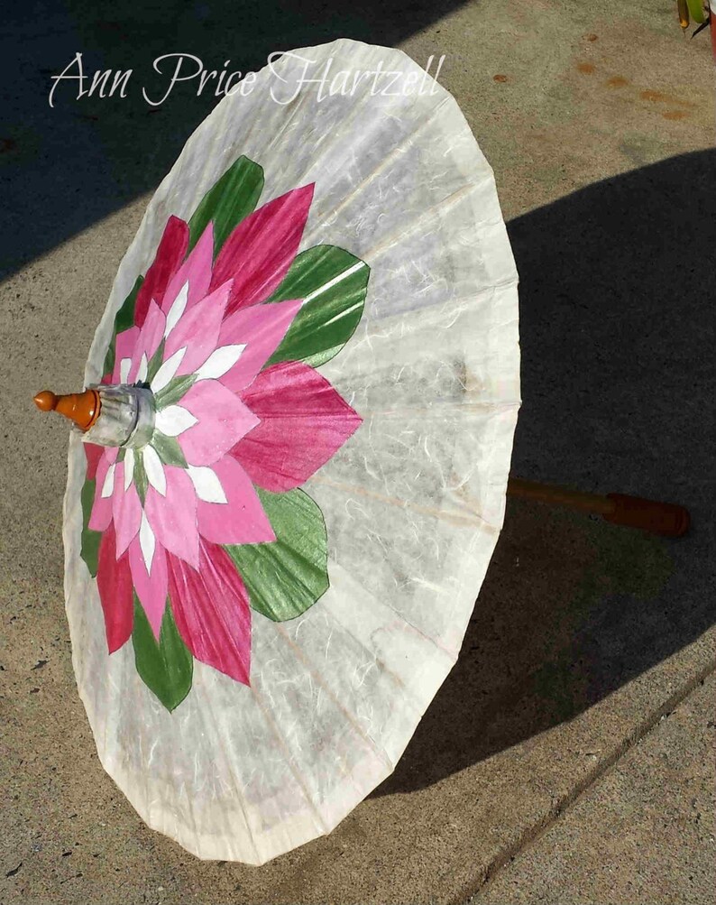 Parasol Pink Lotus Flower Parasol - Etsy