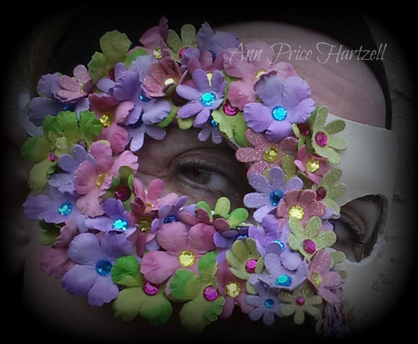 Flower Mask Half Mask of Flowers - Etsy