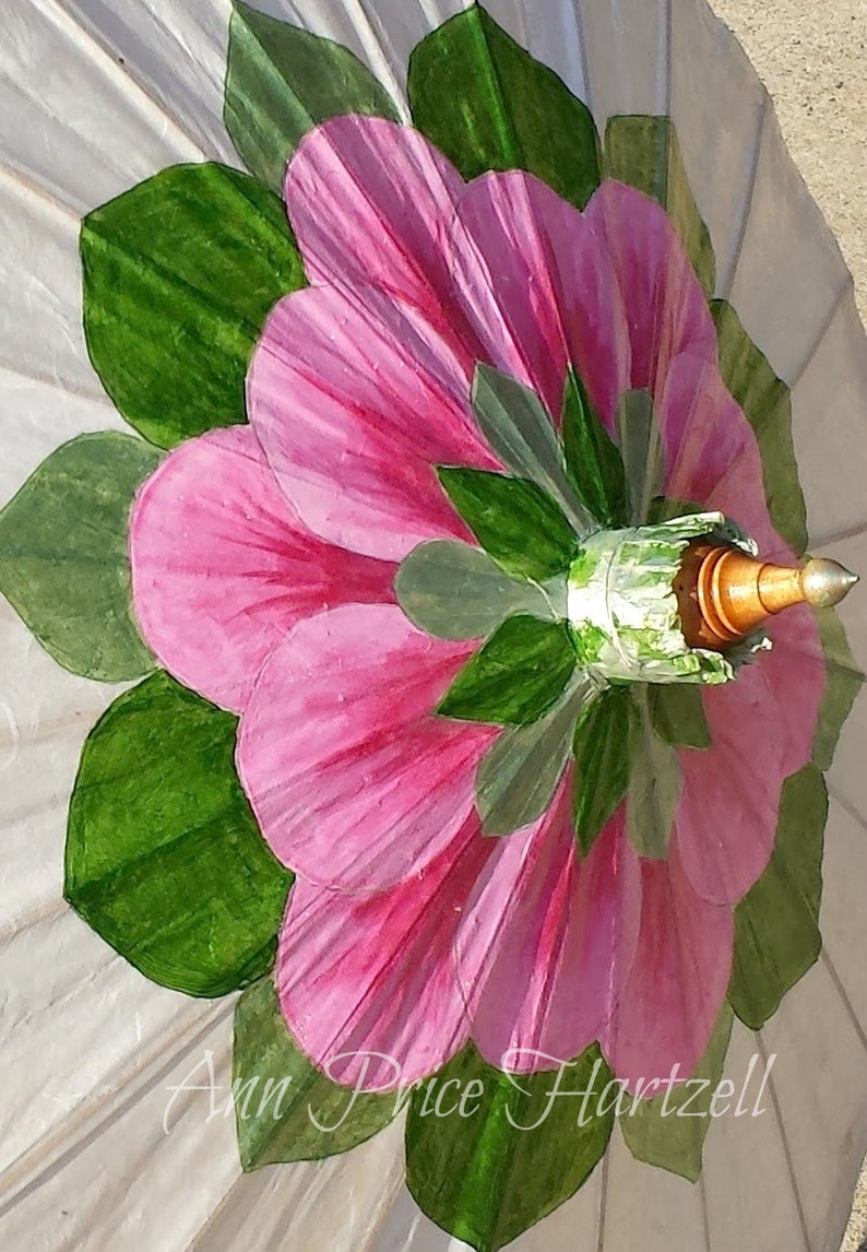 Parasol Pink Lotus Flower Parasol - Etsy