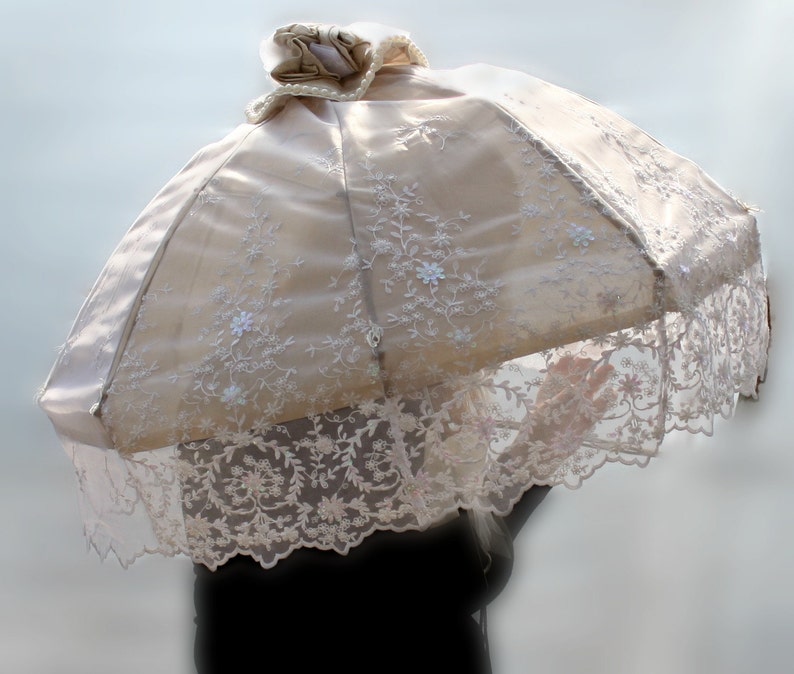 Parasol Vintage Beaded Lace Bridal Parasol - Etsy